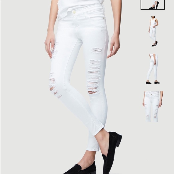 Frame Denim | Jeans | Frame Denim Le Color Skinny Ripped White Jean ...